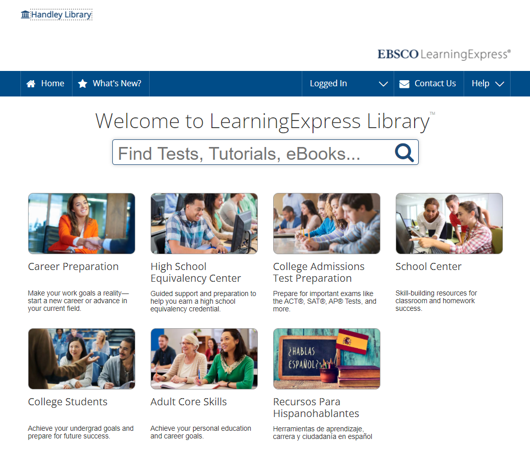 Database Spotlight: Ebsco LearningExpress Library | Handley Regional Library System